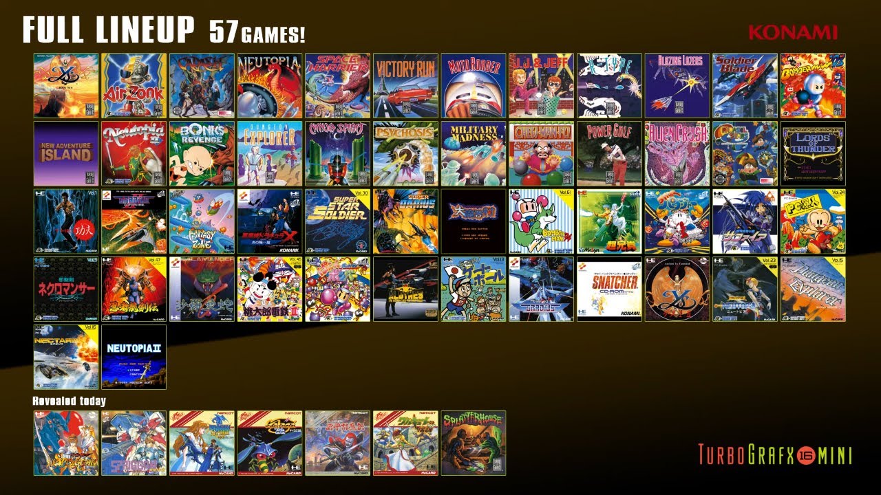 TurboGrafx-16 Mini’s final game line-up bumped up to 57 titles | The ...