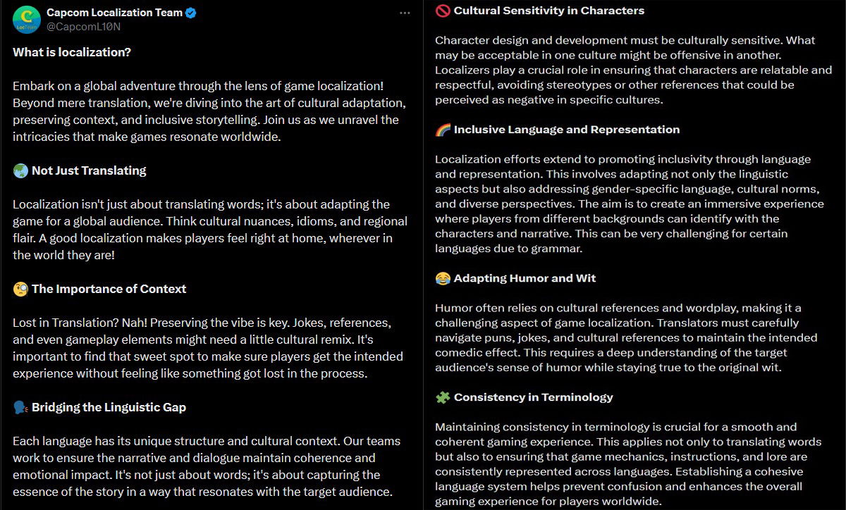 CAPCOM Localization Team Announces Their “Core Values” | The Outerhaven