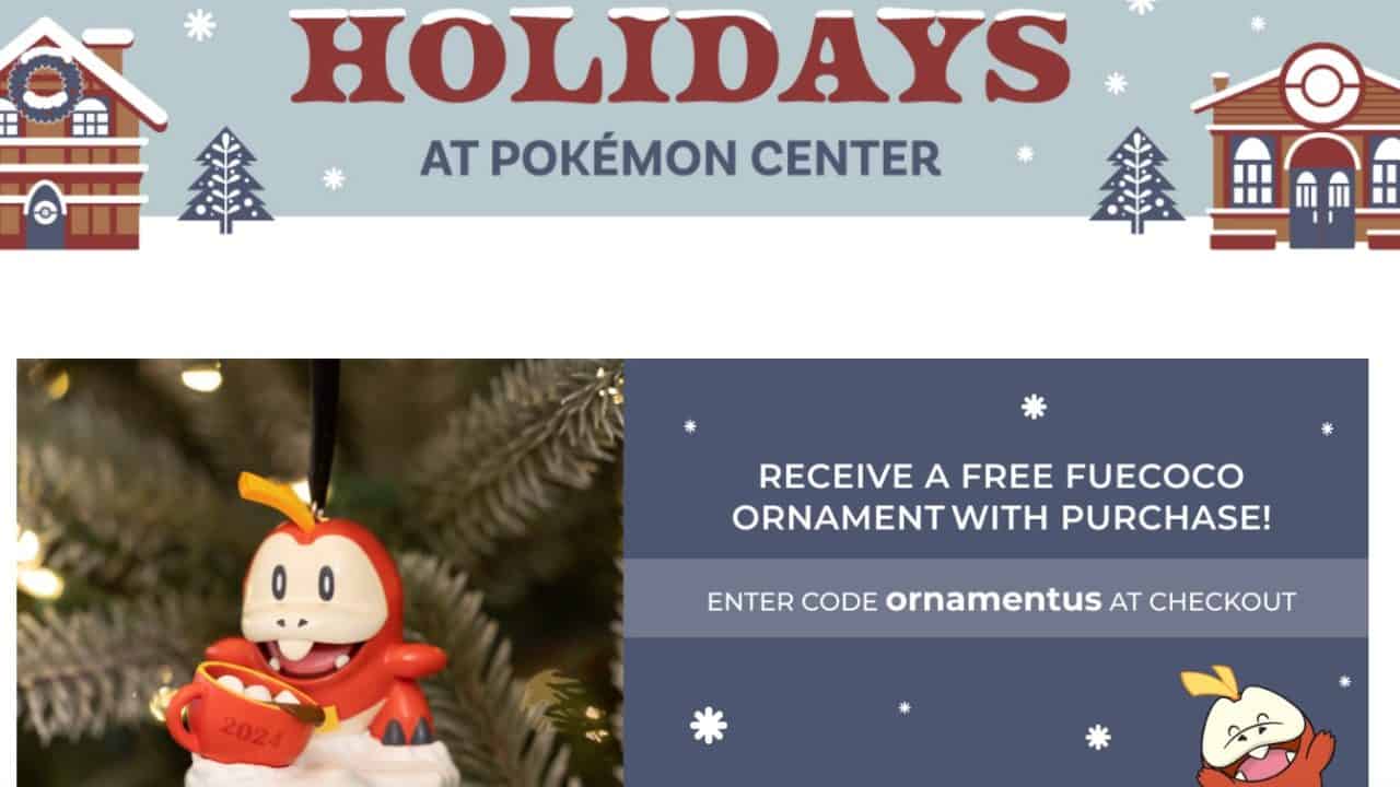 Pokemon Center Website Offering Free Shipping And Holiday Ornament For ...